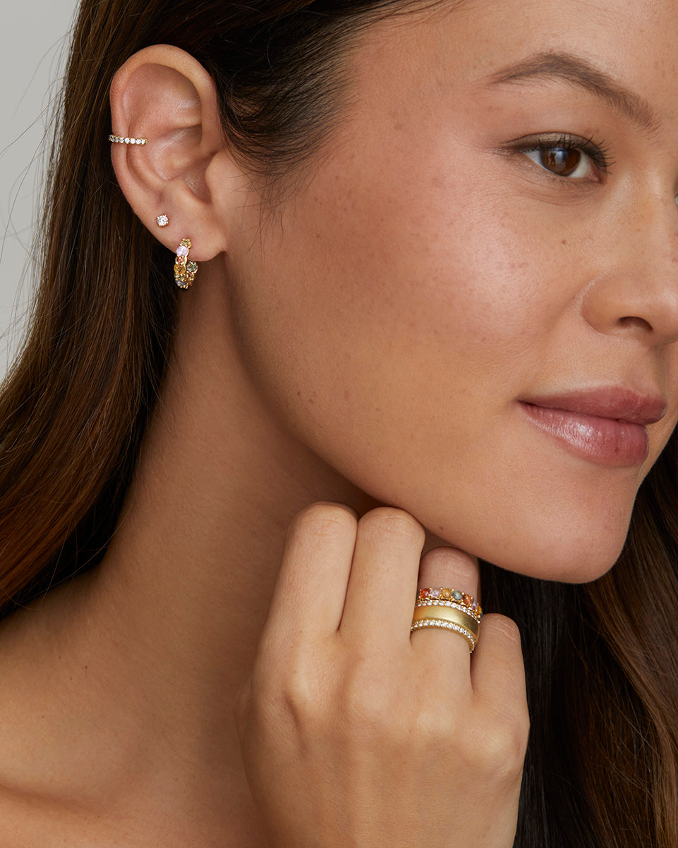 Multicolor Sapphire Hoop – Jamie Wolf