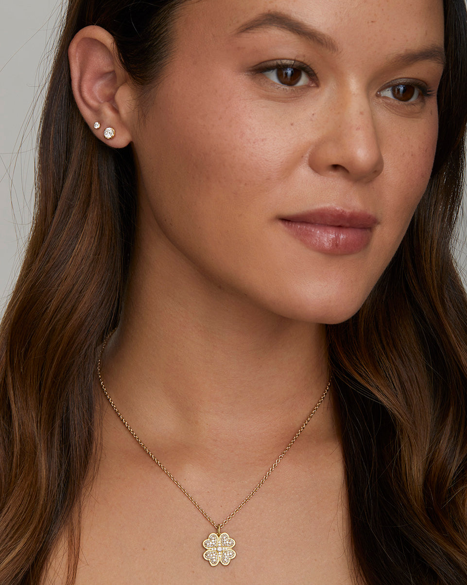 Pave Clover Necklace – Jamie Wolf