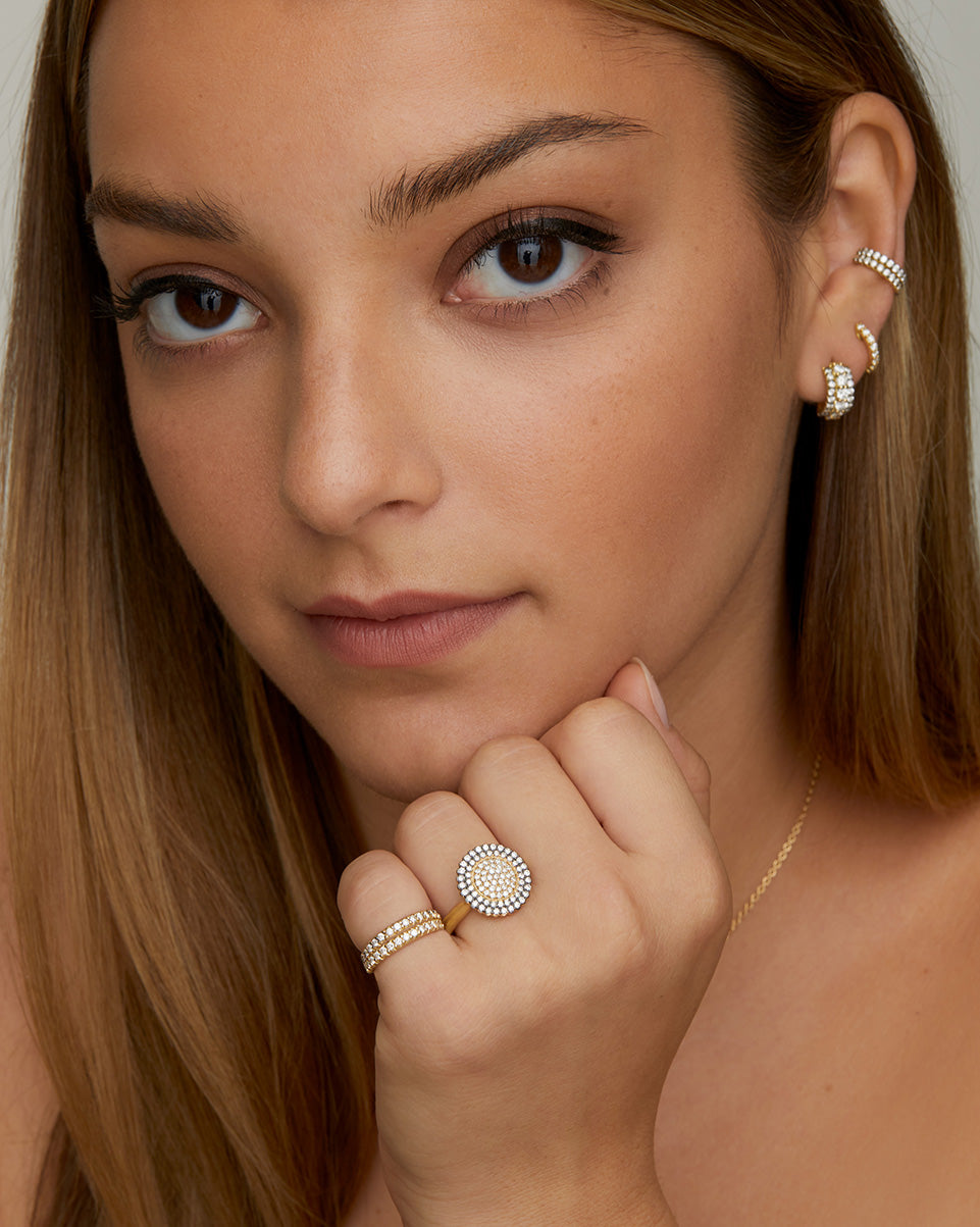 Diamond Disc Ring with Blackened Edge – Jamie Wolf